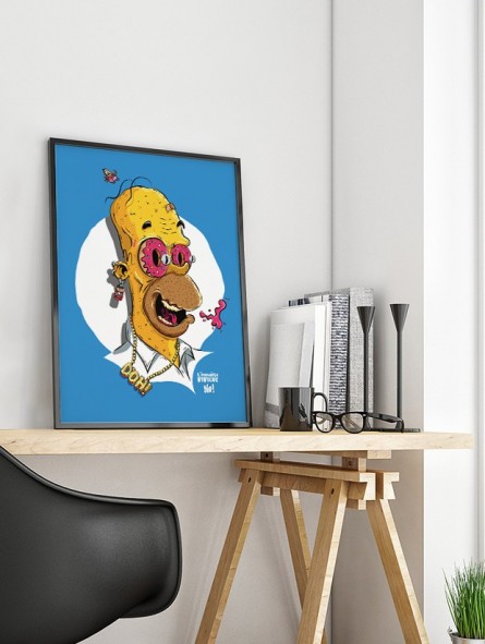 Poster Homer - Affiche Simpson - Création originale Yio